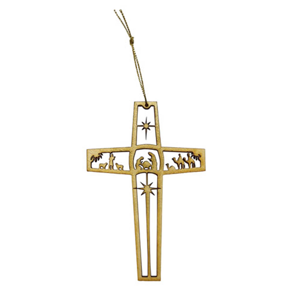 Nativity Cross Ornament
