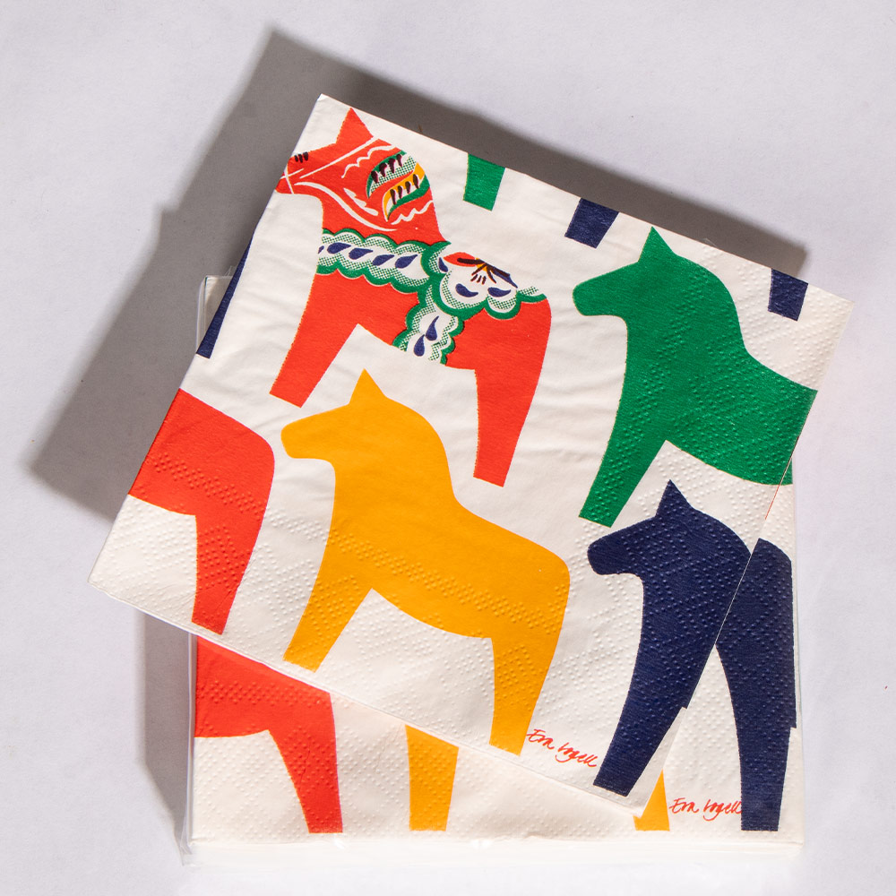 Coffee Napkin - Dala Horse Parade