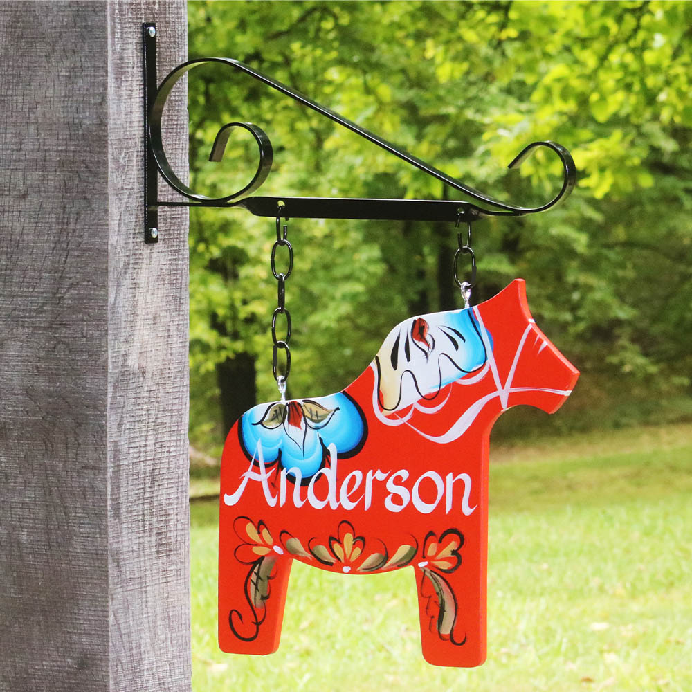 14-inch thin Dala Horse House Sign