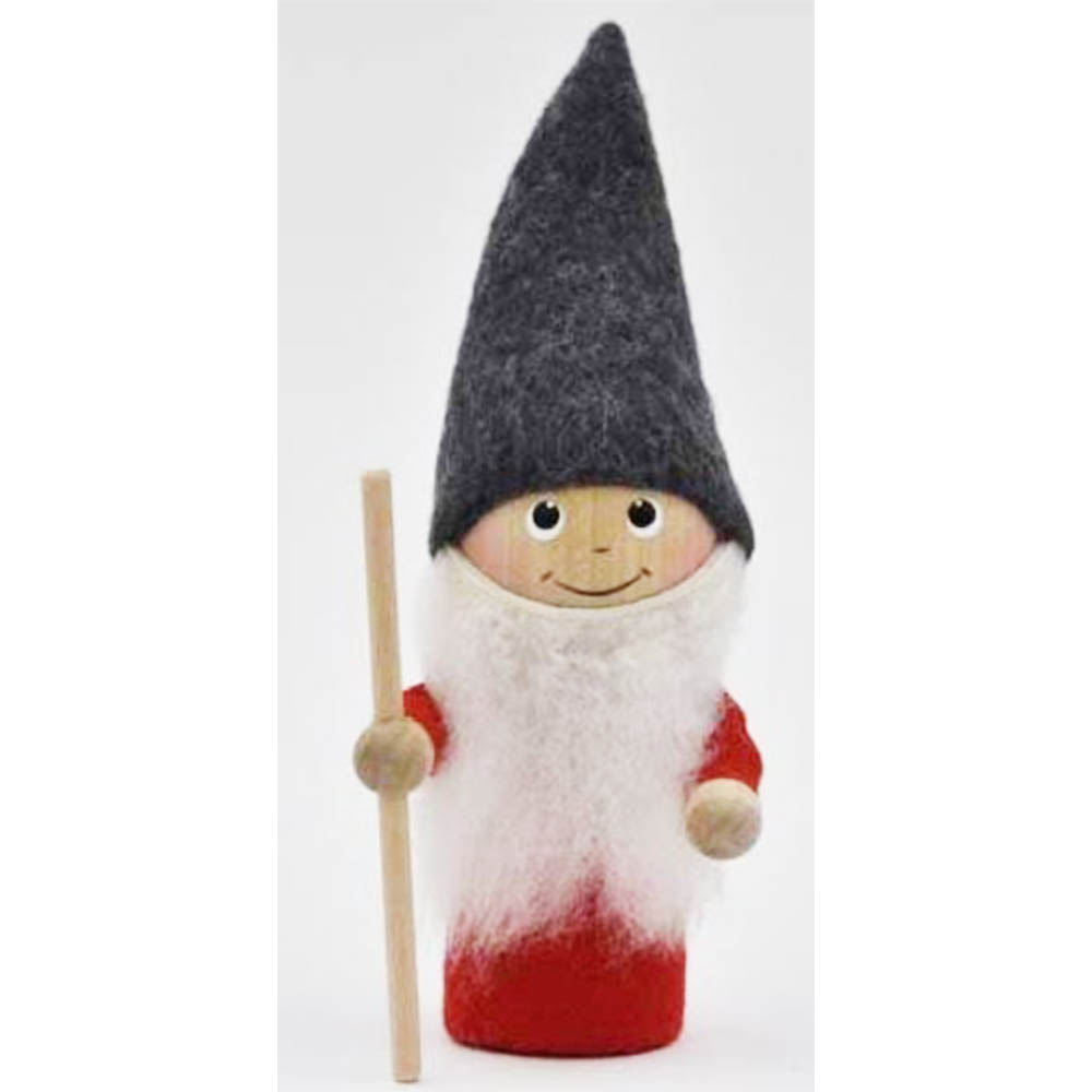 Tomte with Walking Stick