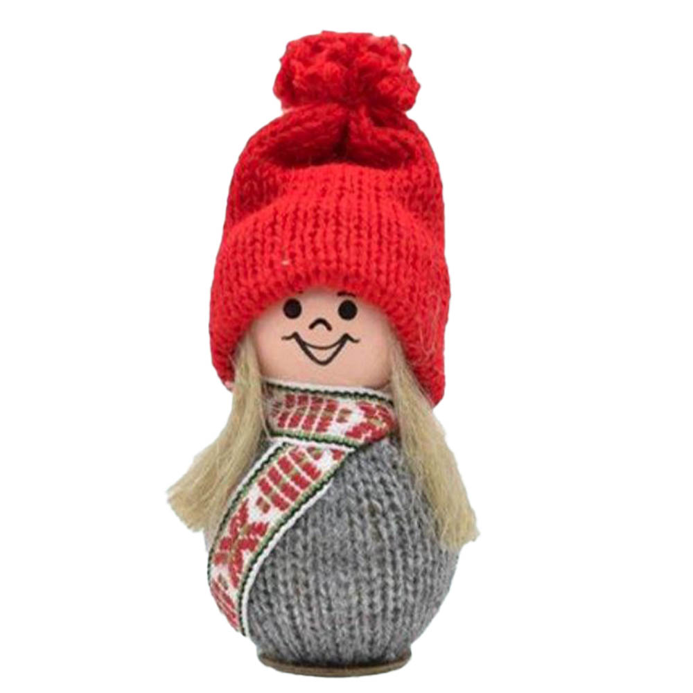 Tomte Girl Mini w/ Gray Sweater