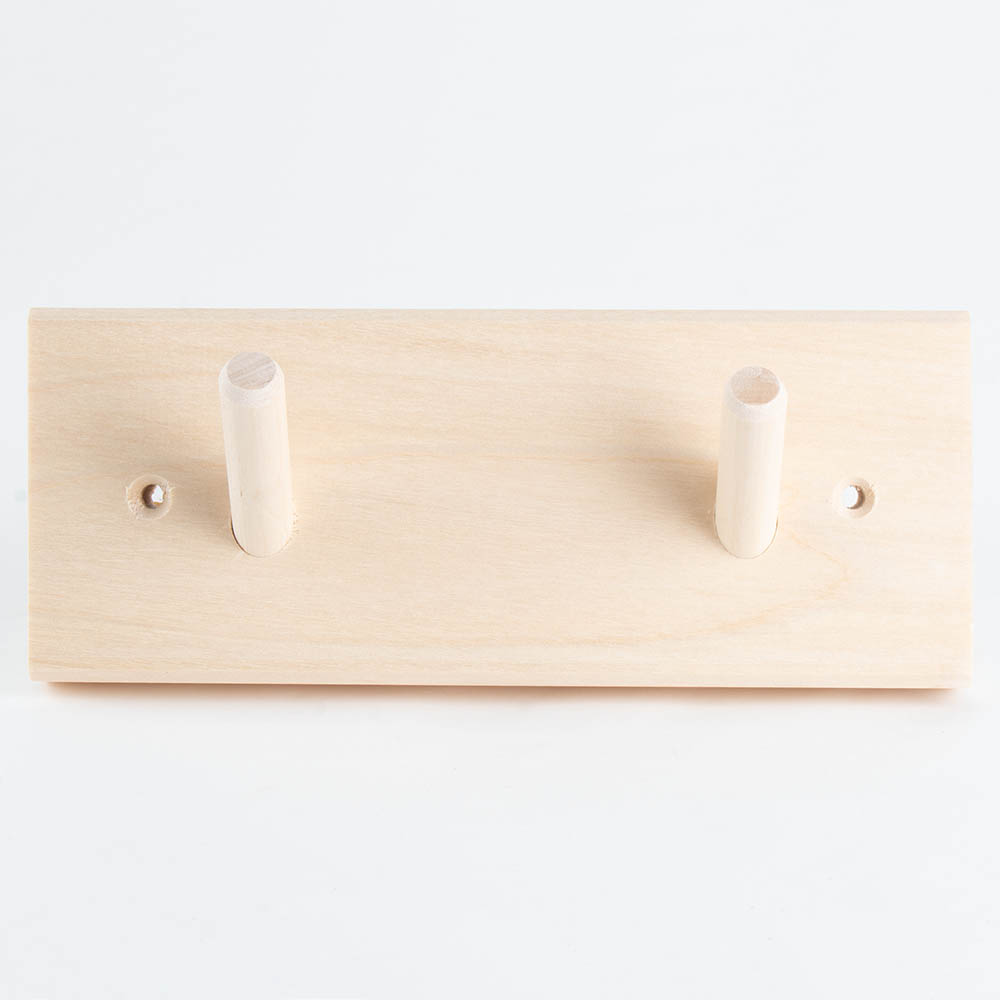 Swedish Wood Rack with 2 Hooks