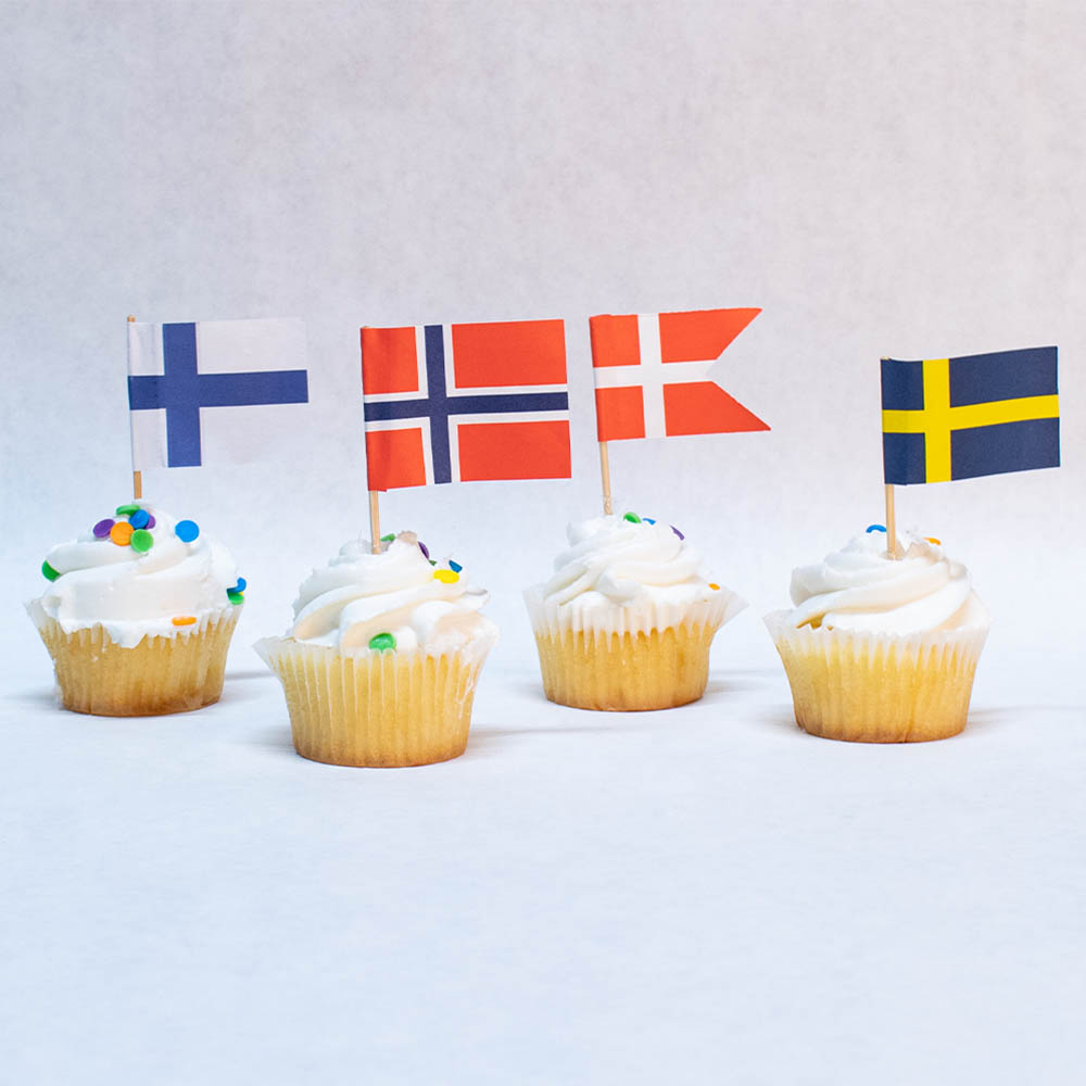 Hemslojd Swedish Gifts: Nordic Flag Toothpicks