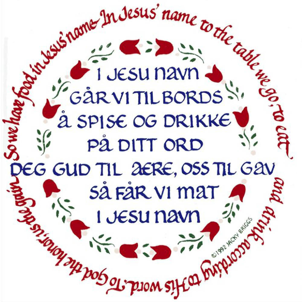 Norwegian Table Prayer - Tile