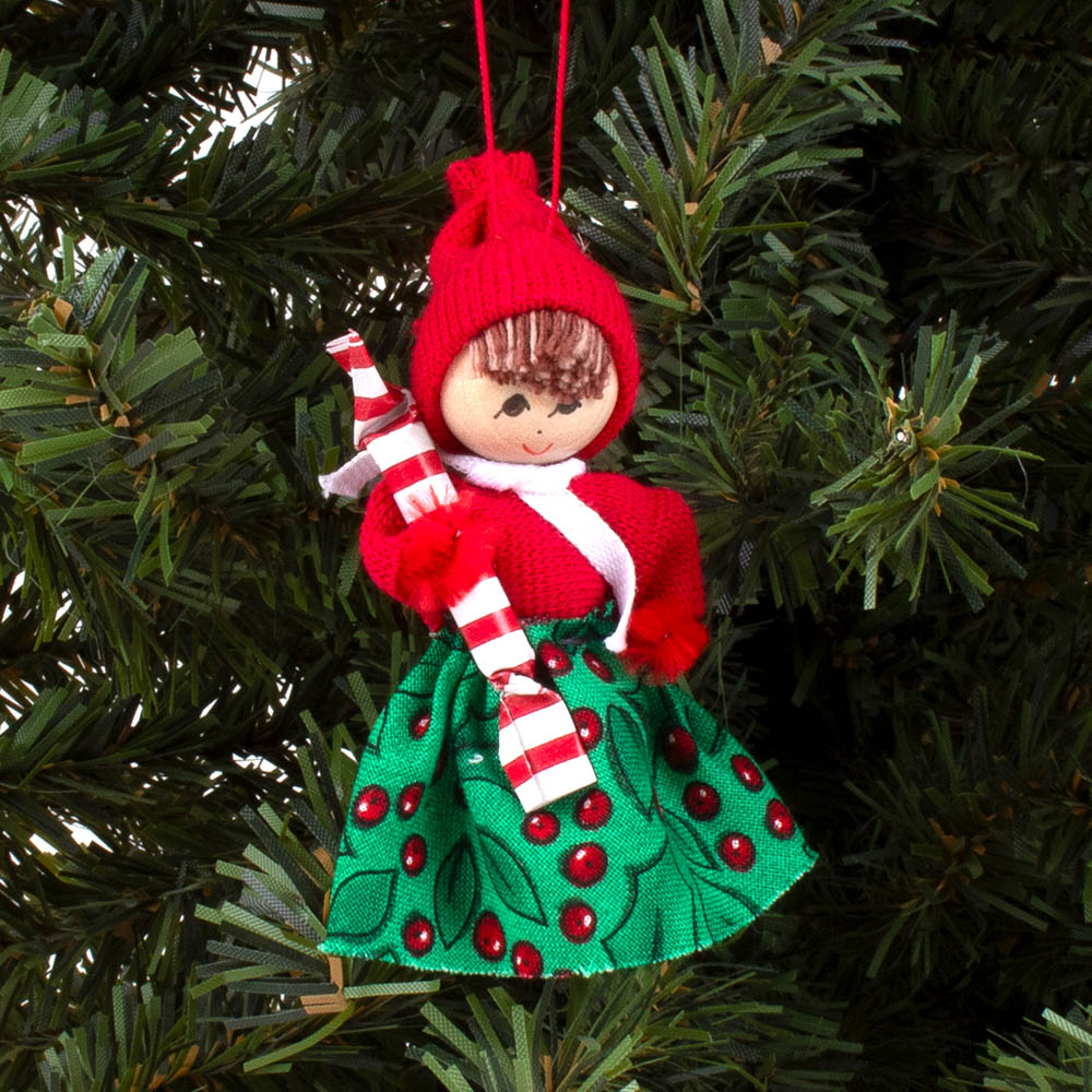 Ornament - Tomte Girl with Present