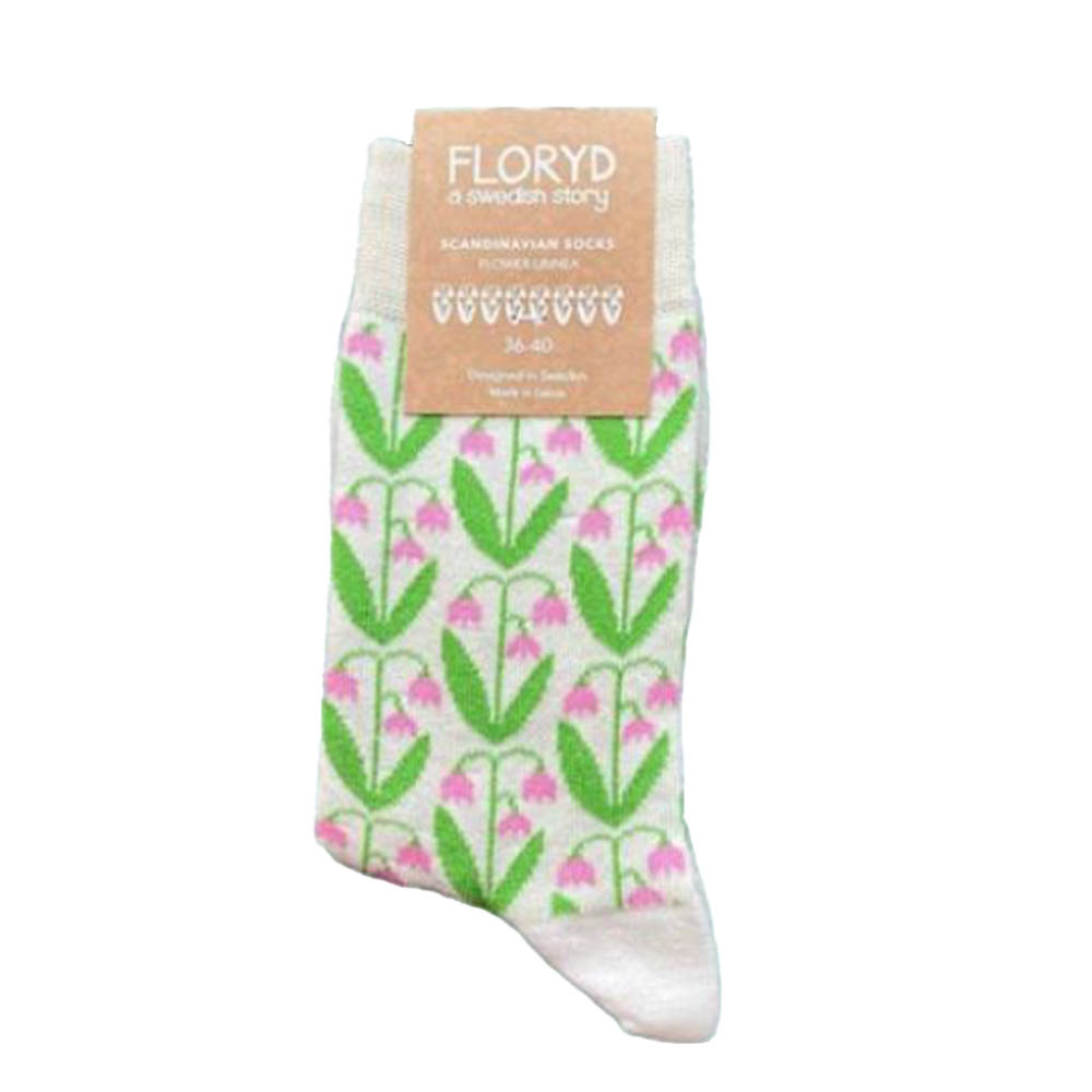 Linnea White Cotton - Adult Sock