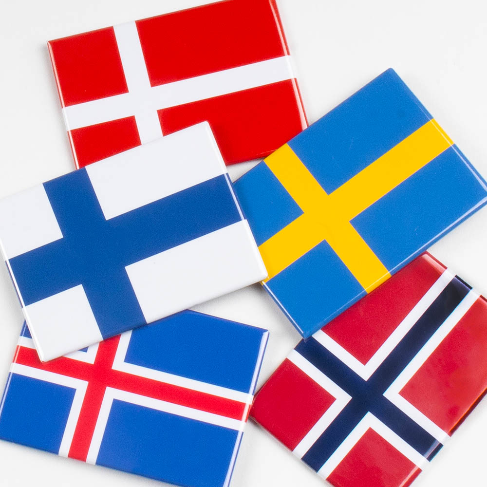 Hemslojd Swedish Gifts: Scandinavian Flag Magnet