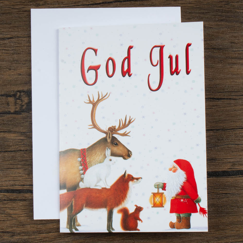 Jul Tomte & Animals Christmas Cards